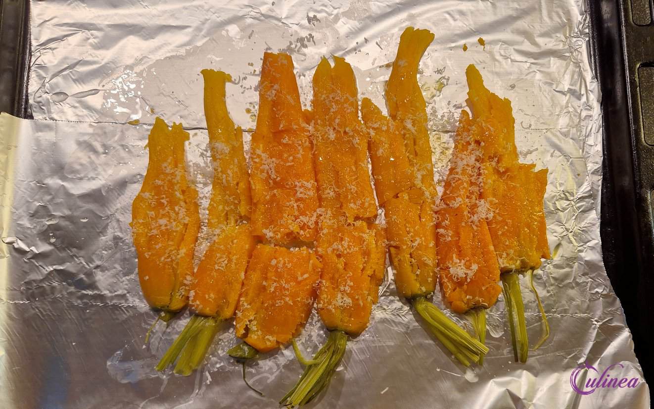 Smashed Wortelen met Parmezaanse kaas | Culinea.nl